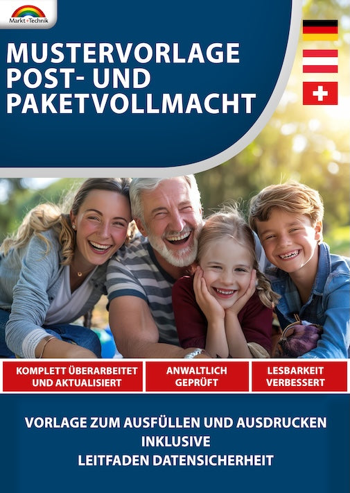 Paketvollmacht - Postvollmacht inkl. Einschreiben - Mustervorlage ...