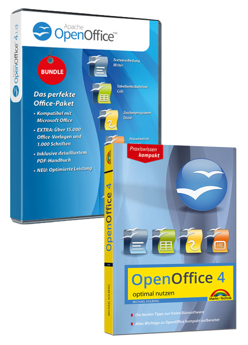 OpenOffice Apache Paket inkl. Handbuch, Cliparts, Schriften und Vorlag ...